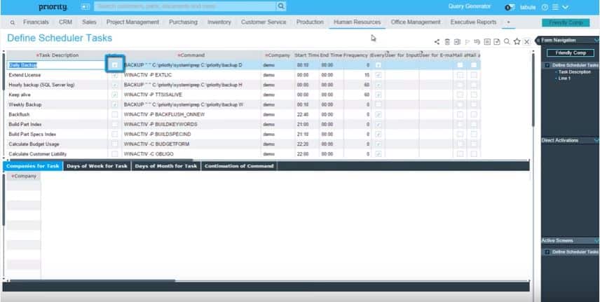 Priority ERP Solutions - What is the Task Scheduler?